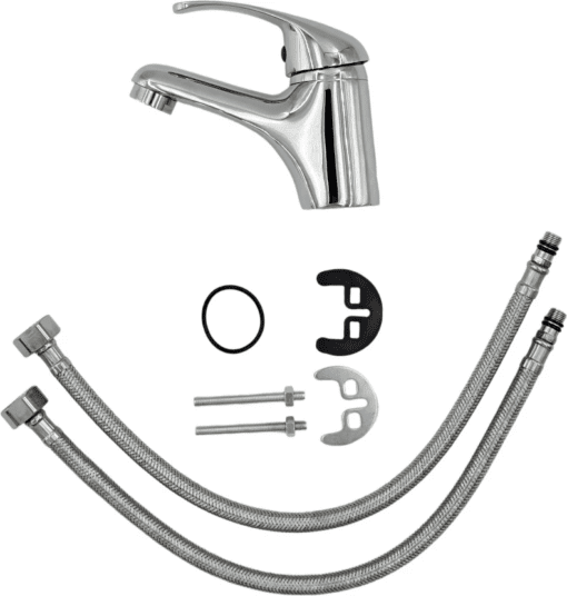 AIYI Basin Tap Silver – Single Lever Mixer (Model AY406-069) - Techno City